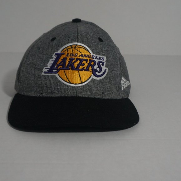 adidas | Other | Adidas Los Angeles Lakers Snapback Cap Black And Gray ...